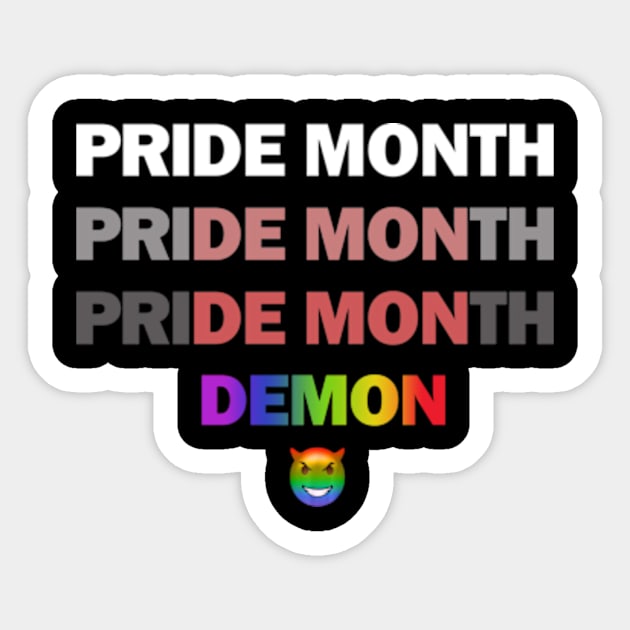 Pride Month Demon Pride Month Sticker Teepublic